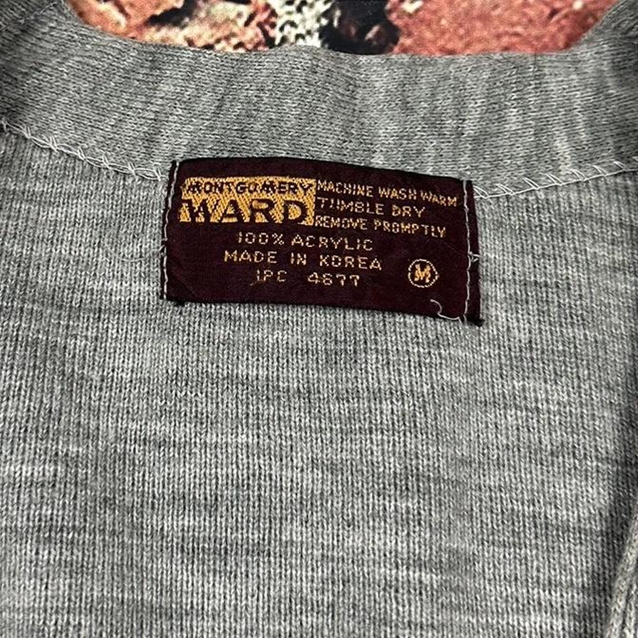 Vintage 70s Montgomery Ward Acrylic Cardigan... - Depop