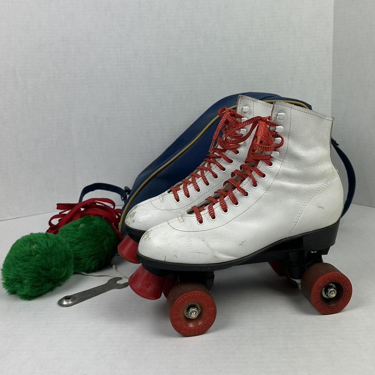 Vintage Championship Women’s 9 Roller Skates White... - Depop