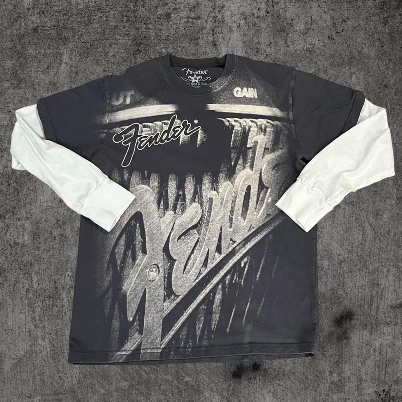 Grunge Fender AOP Shirt Long sleeves stitched... - Depop