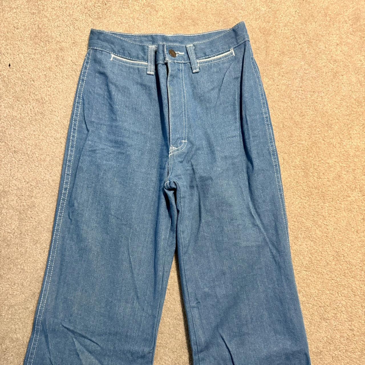 Vintage 70s deadstock Chess King wide leg jeans... - Depop