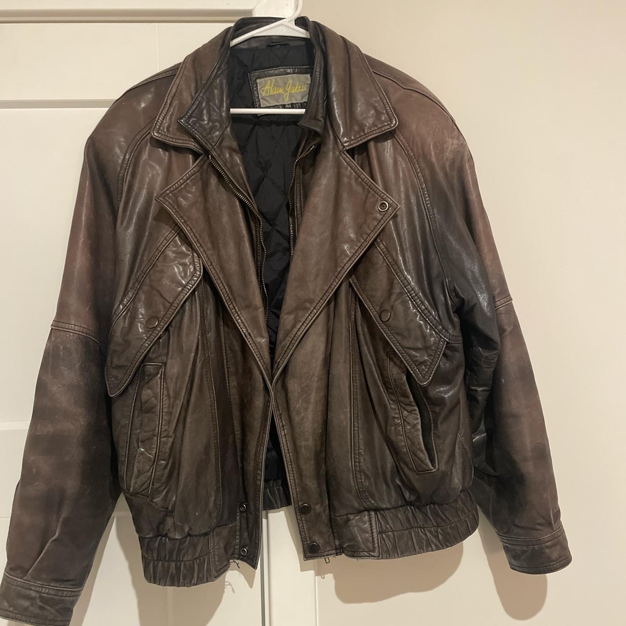 One of a kind vintage double lined leather jacket.... - Depop