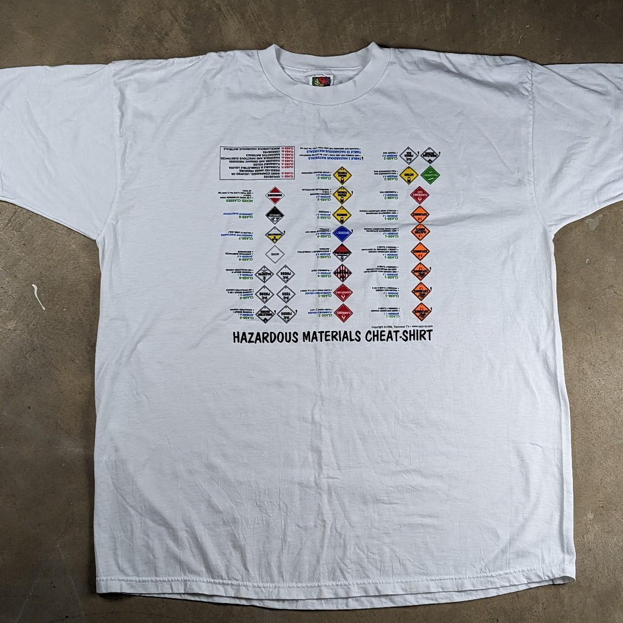 Vintage Hazardous Materials Cheat-shirt... - Depop