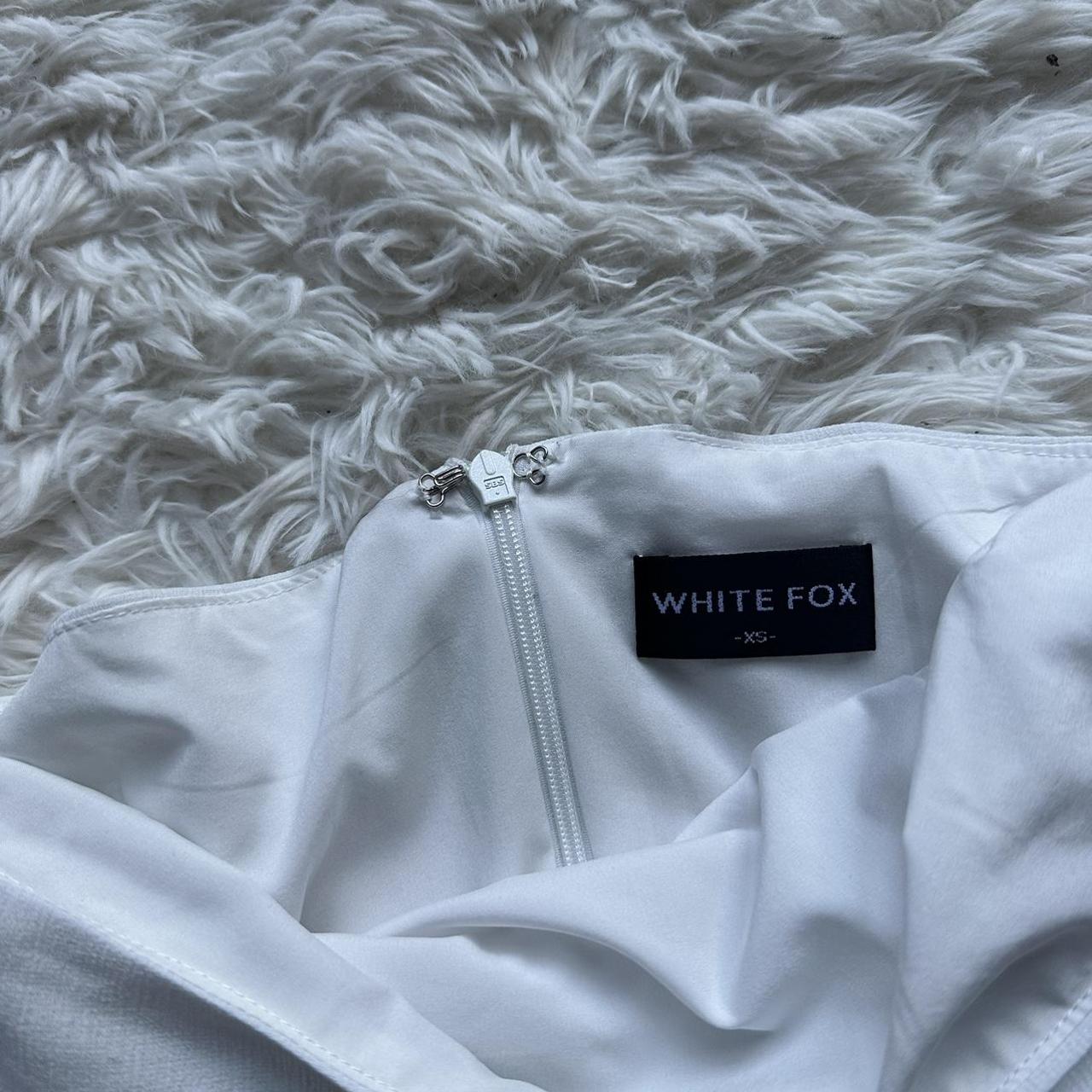 White mini White Fox Dress - Depop