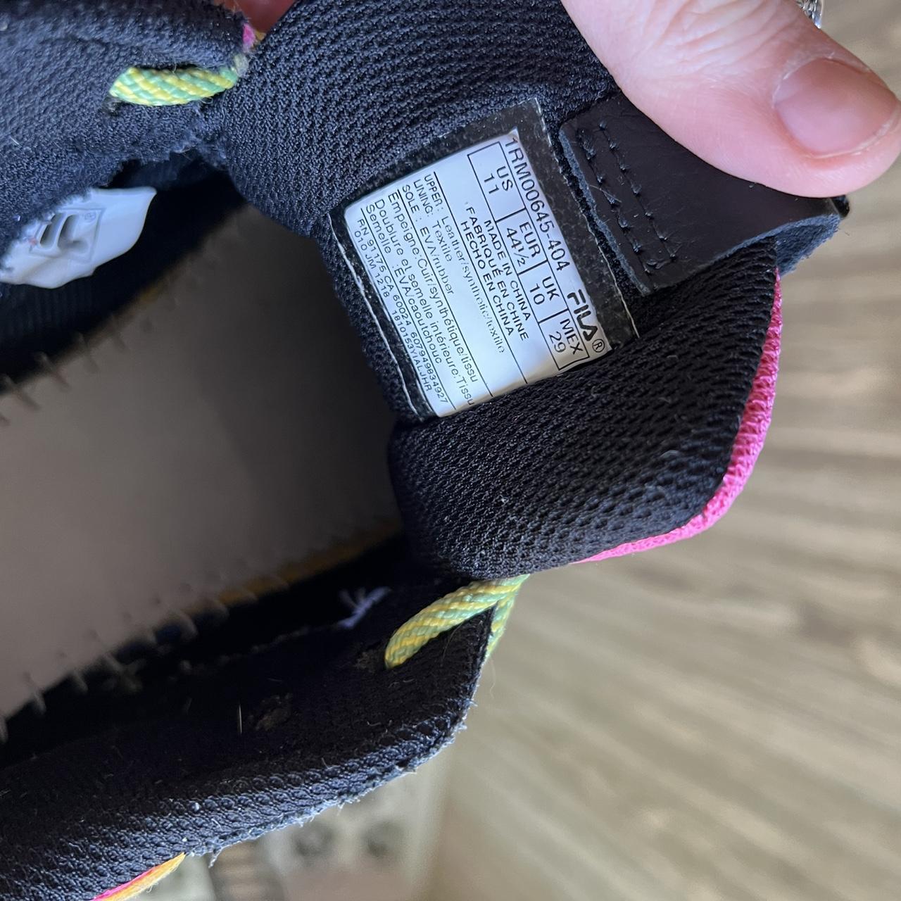 Fila Ray Tracer Black Multi-colored Neon Colorblock... | Depop