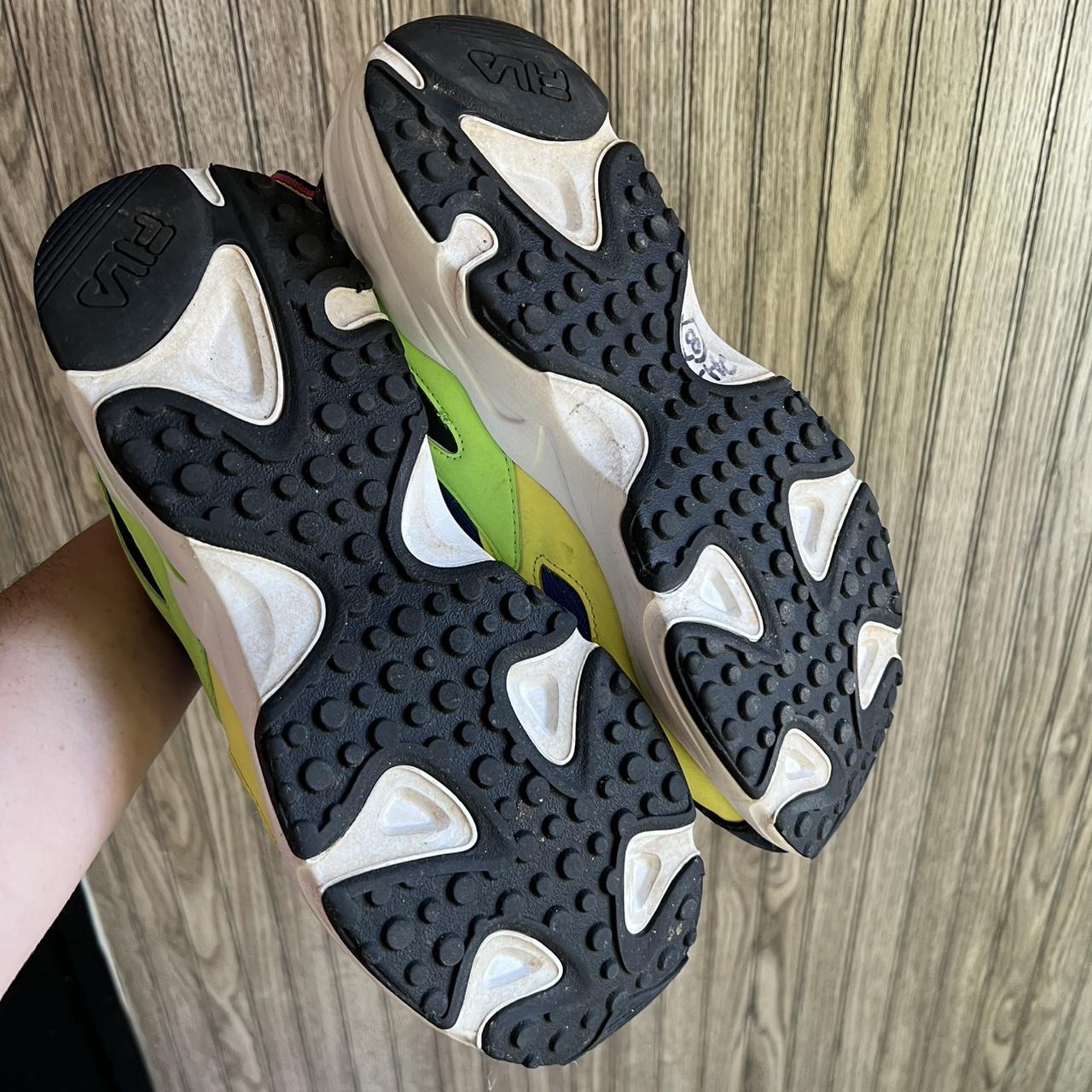 Fila Ray Tracer Black Multi-colored Neon Colorblock... | Depop