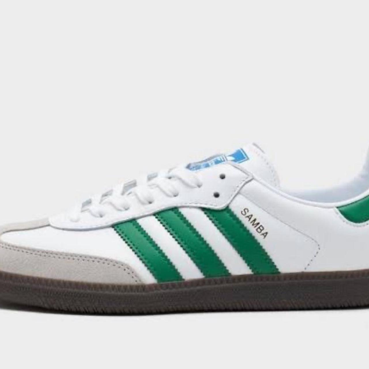 Adidas Samba OG trainers in white and green.... | Depop