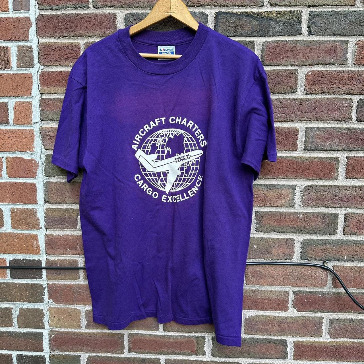 Vintage 80s Federal Express Tee Size XL Color... - Depop