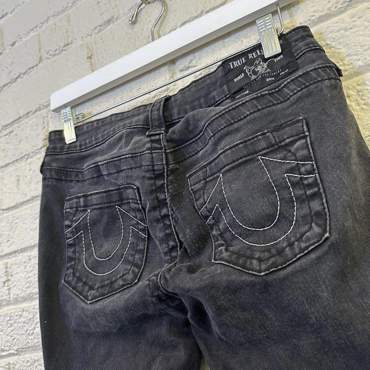 TRUE RELIGION Womens Size 29 Black Stella Super T... - Depop