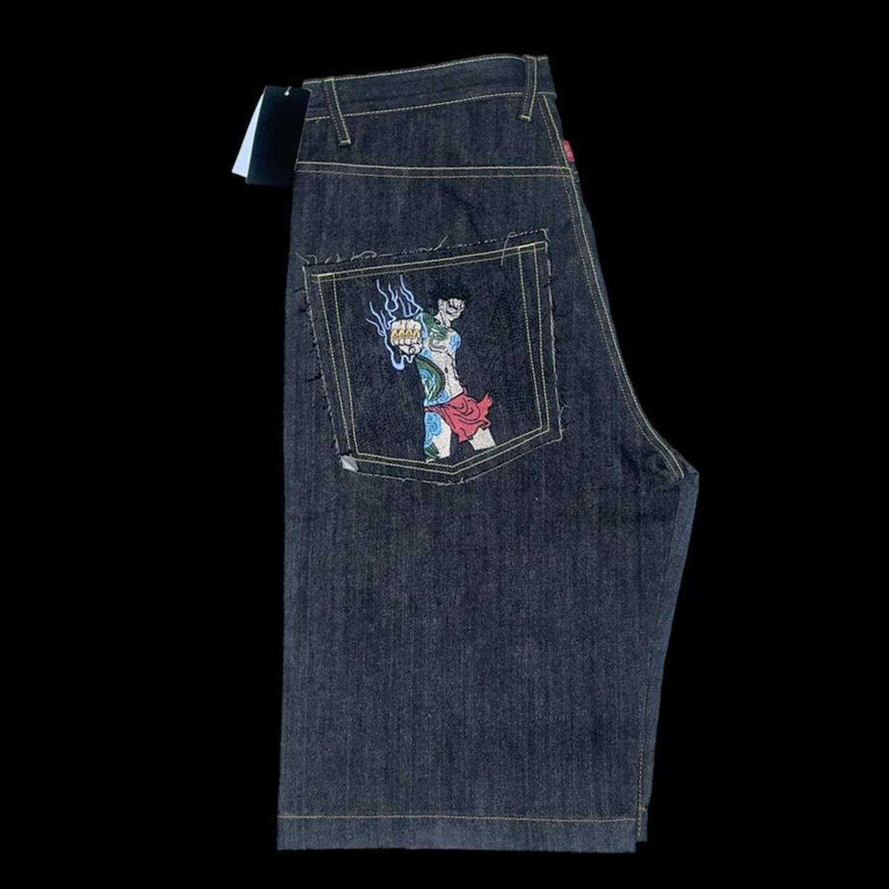 RMC Jeans (Jorts) Red Monkey company embroidery on... - Depop