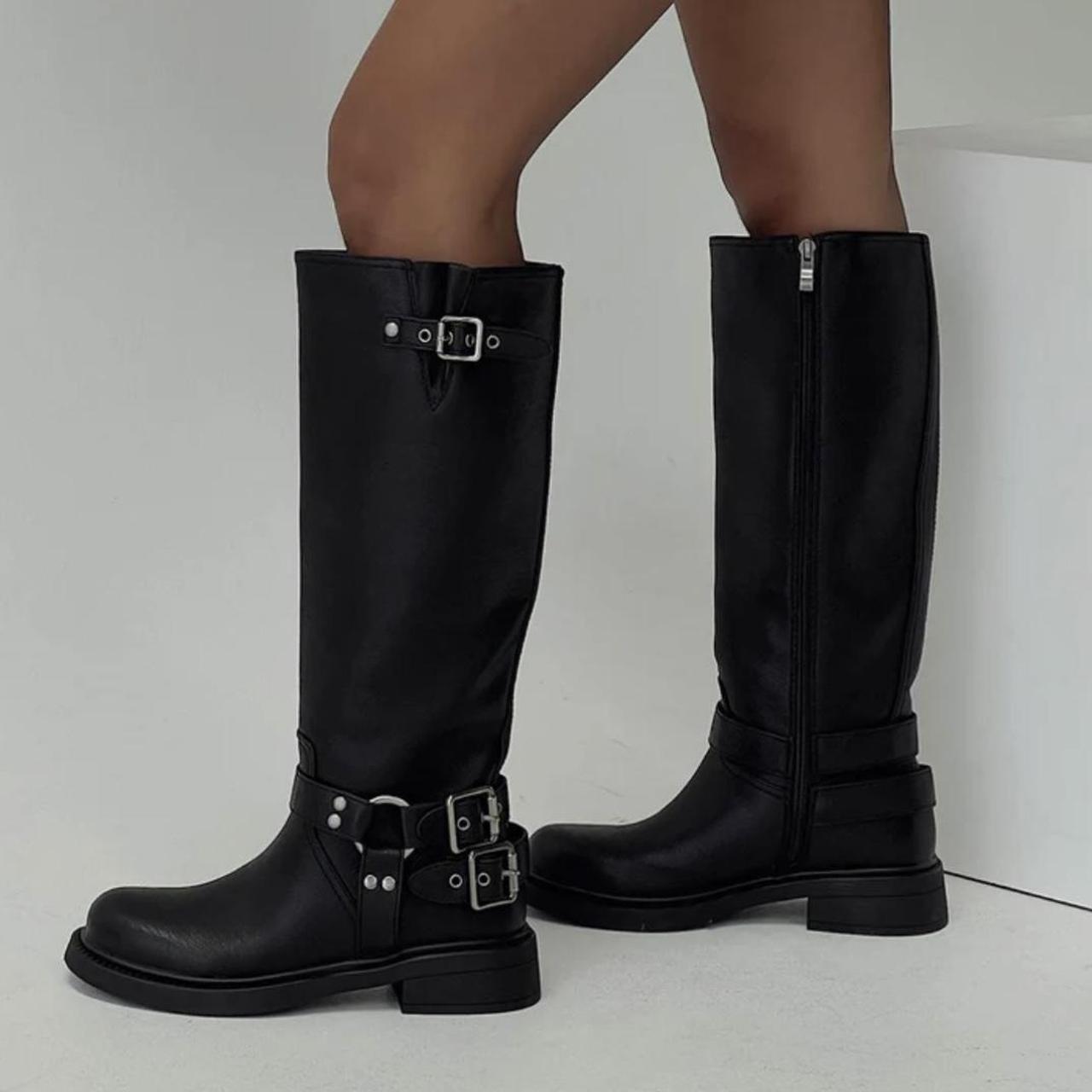 BILLINI KAYLEN RIDING BOOTS BLACK from princess... - Depop