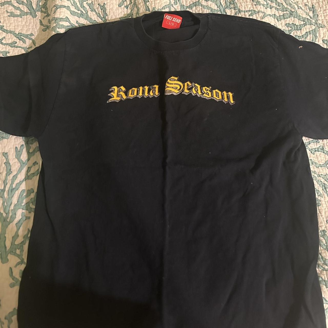 Black and yellow Rona Season graphic tee size large... - Depop