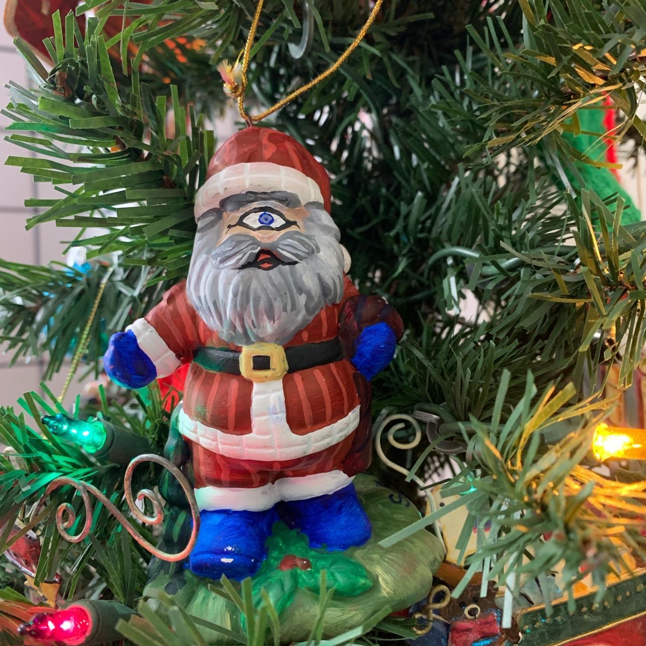 Santa Clops Christmas ornament 🎅🏻 One-of-a-kind Hand... - Depop