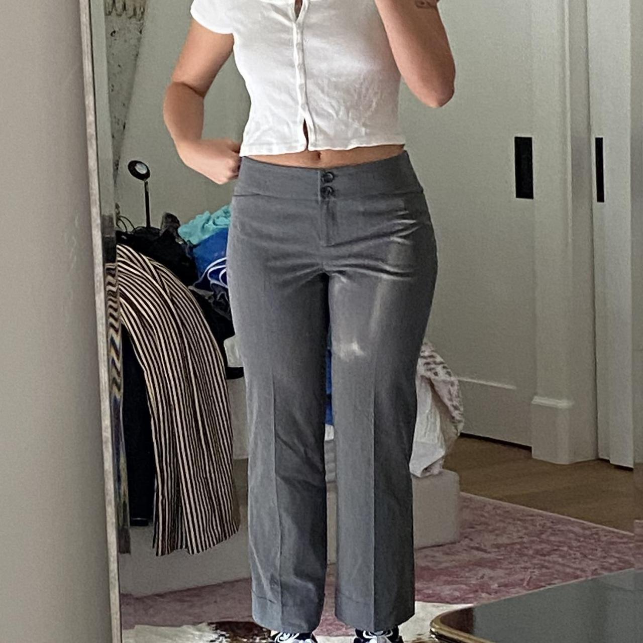 Office siren core with these pants! Mid waisted grey... - Depop
