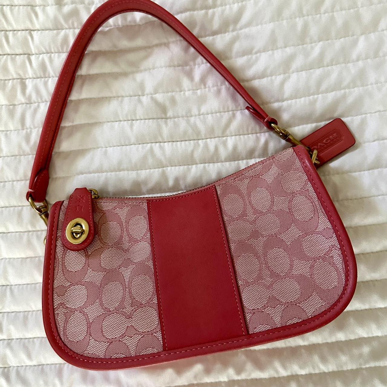 Coach pink monogram shoulder/crossbody bag! This... - Depop
