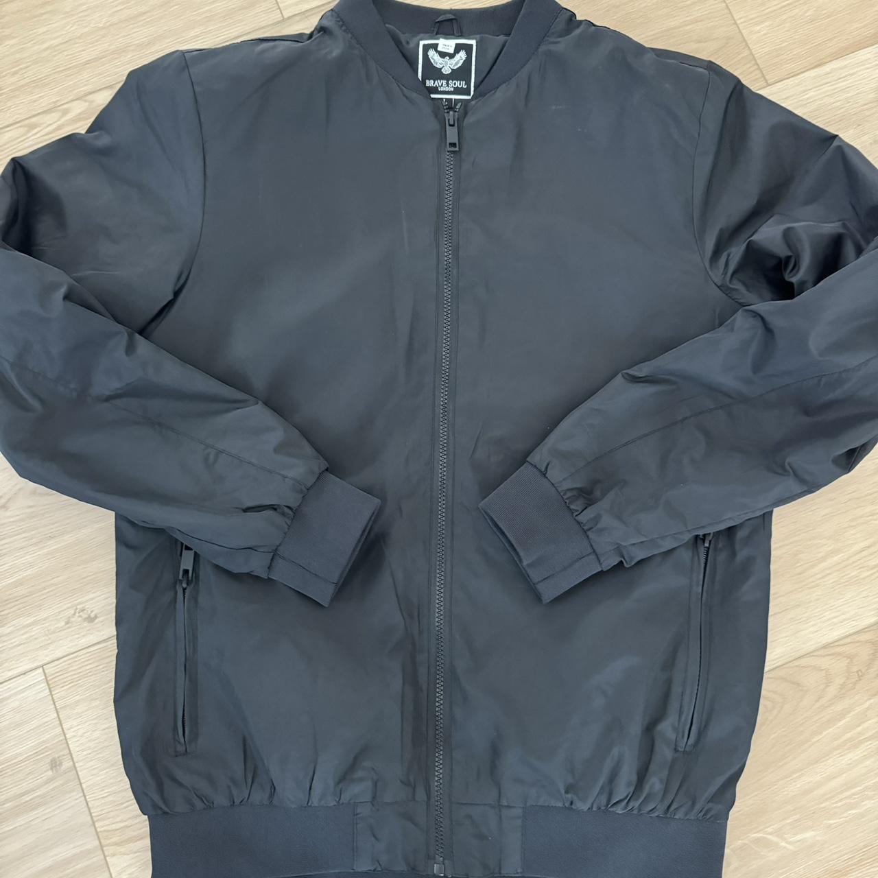 Brave Soul black bomber jacket! Size Large, brand... - Depop