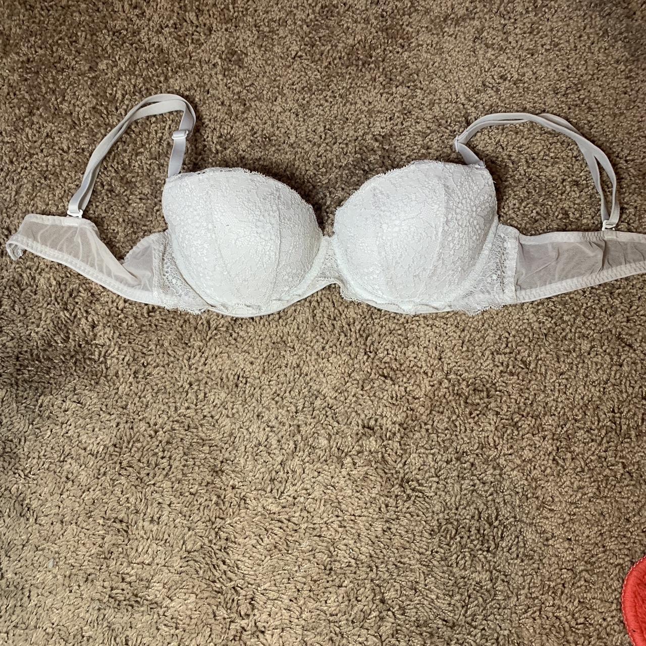 Victorias Secret Womens White Bra Depop