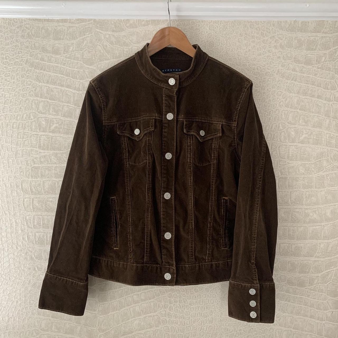 Gap brown cord jacket 70s style brown corduroy gap... - Depop