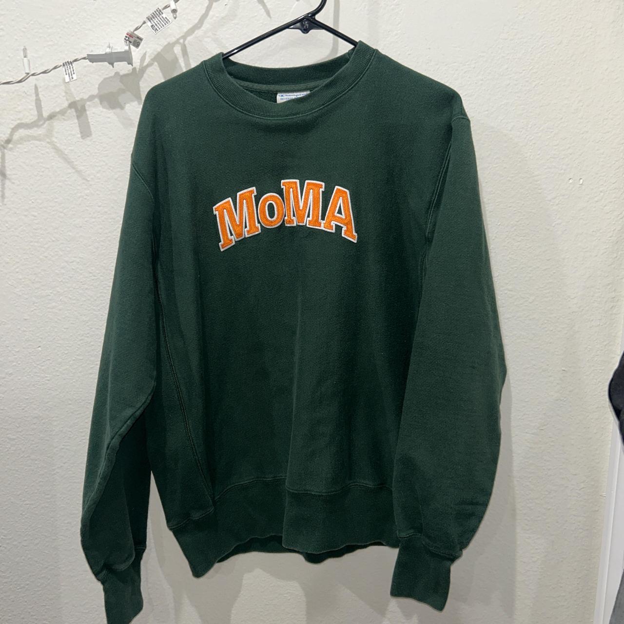 Green and orange MoMA crewneck sweatshirt #streetwear | Depop