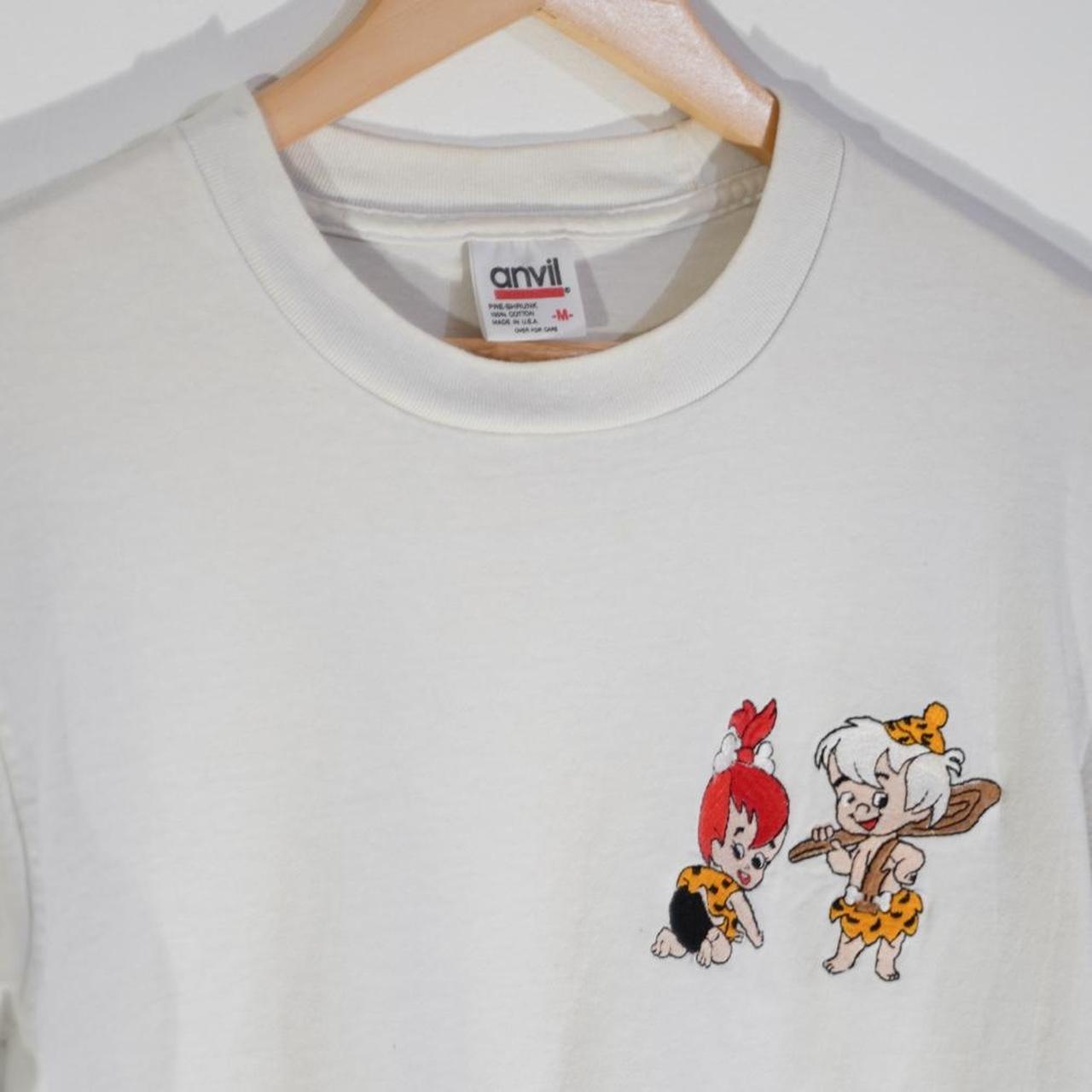 Vintage 90s Anvil Tag Single Stitch The Flintstones... - Depop