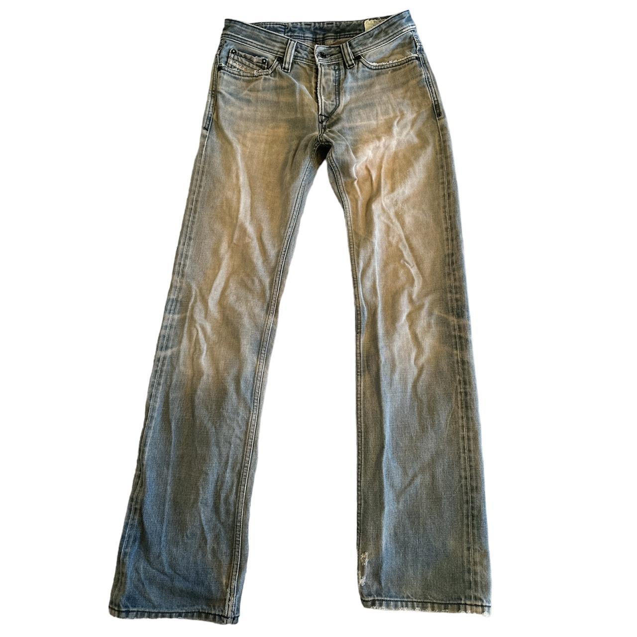 vintage diesel sandblast wash distressed low rise... - Depop