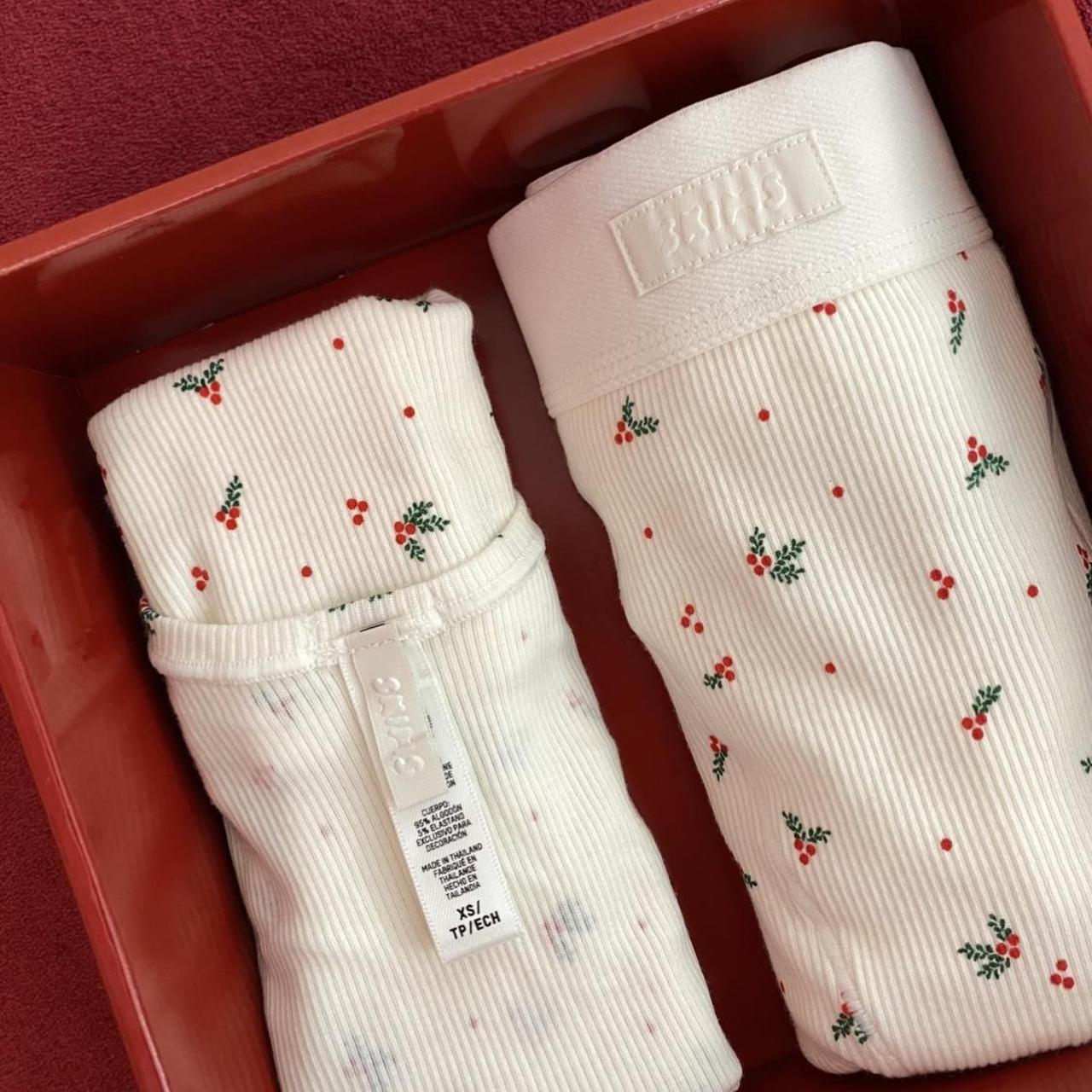 skims tank & boxer set in marble holly print ☆... | Depop