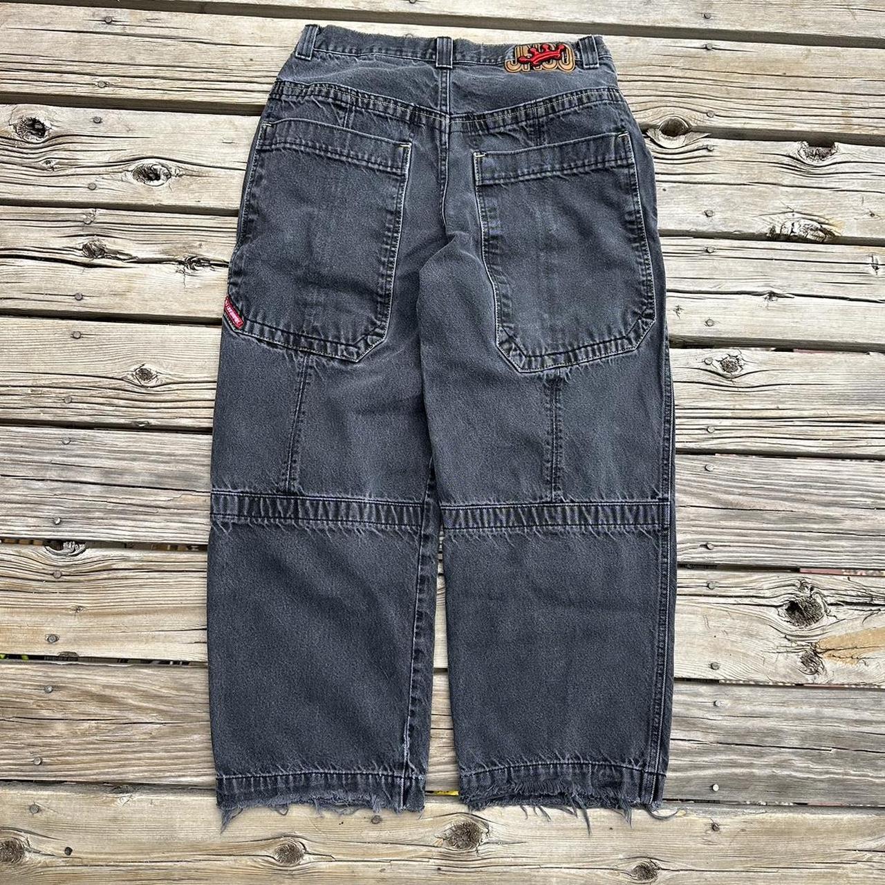 Black JNCO Wide Leg Jeans 🕷️🕷️ Super cool vintage y2k... - Depop