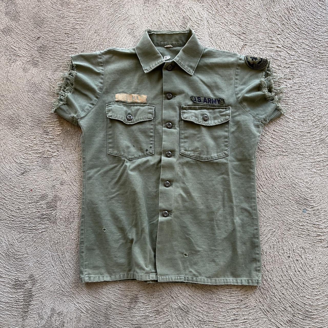 1970s OG 107 Military Shirt 🪖🪖 Super cool vintage... - Depop