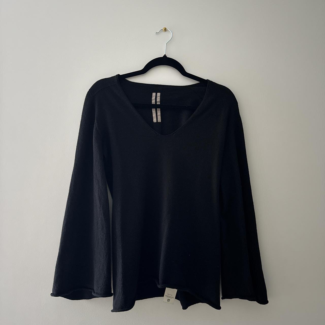 Rick Owens SS23 Black V Neck Swearer #Preloved... - Depop