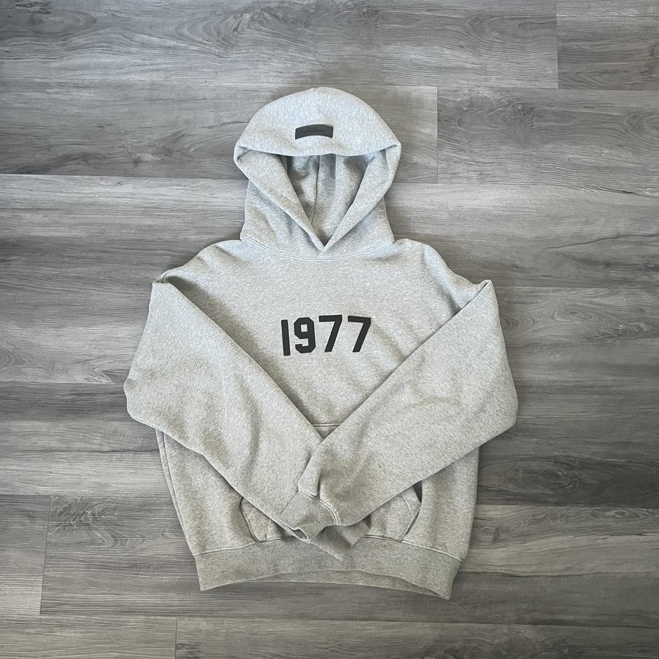 - Essentials 1977 dark oatmeal hoodie - kids 10 fits... - Depop