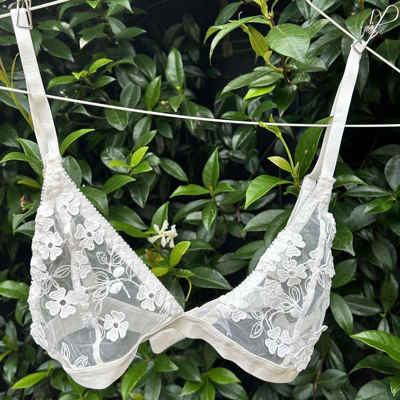 kat the label white bralette 🪷 never been worn size... - Depop