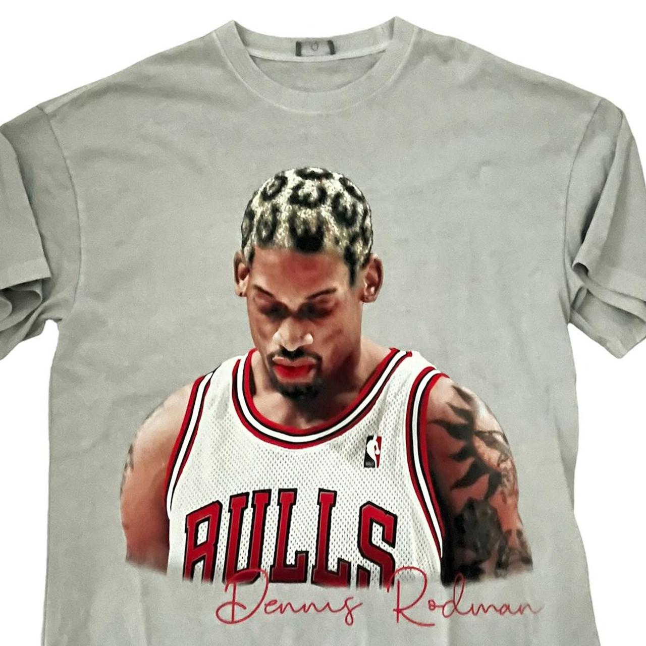 Dennis Rodman face print T shirt with both front and... - Depop