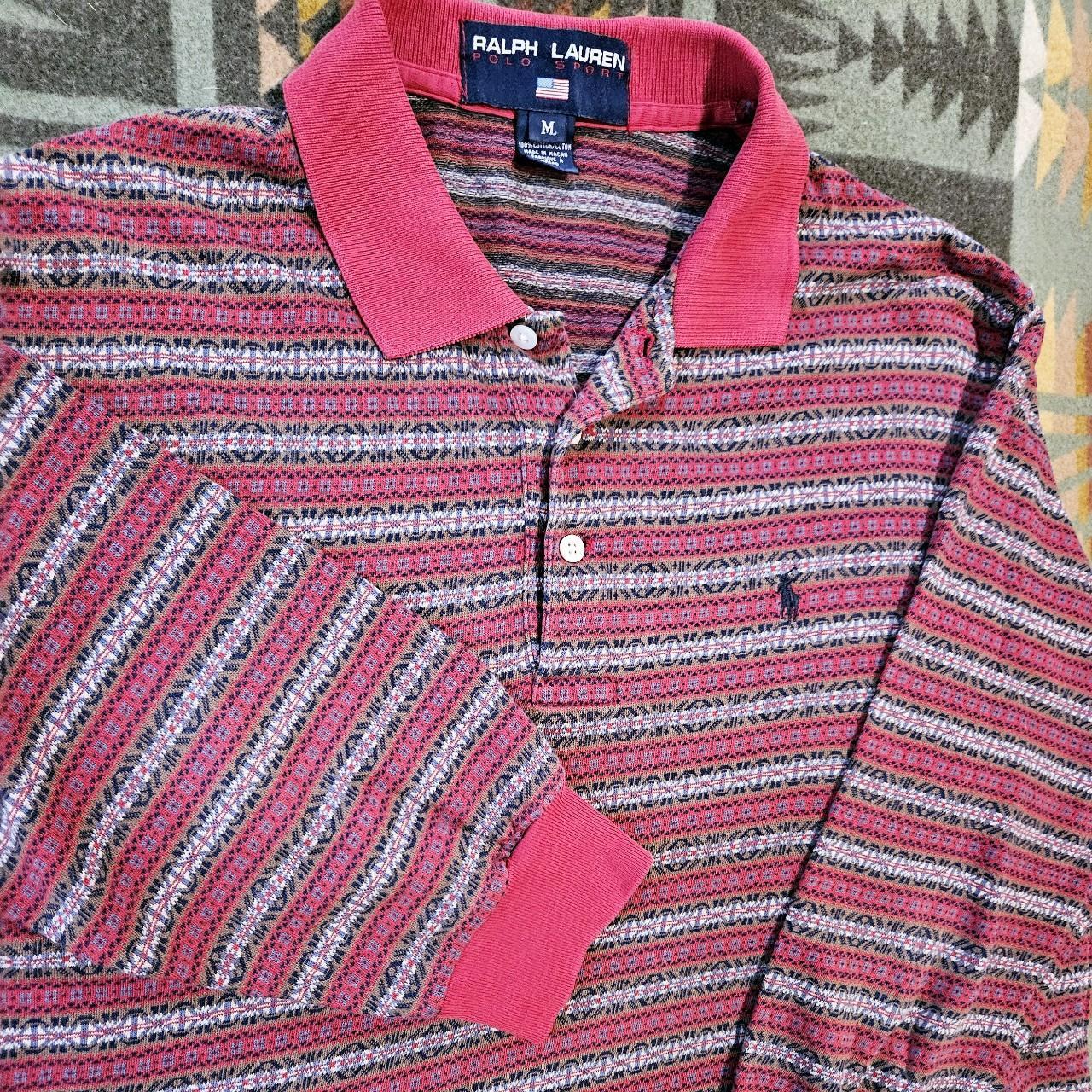 Vintage Polo Sport Womans Woven Fair Isle Long... - Depop