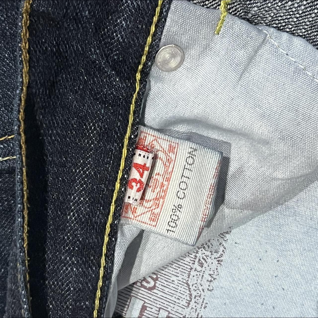 rare evisu jeans with red and white logos! such a... - Depop