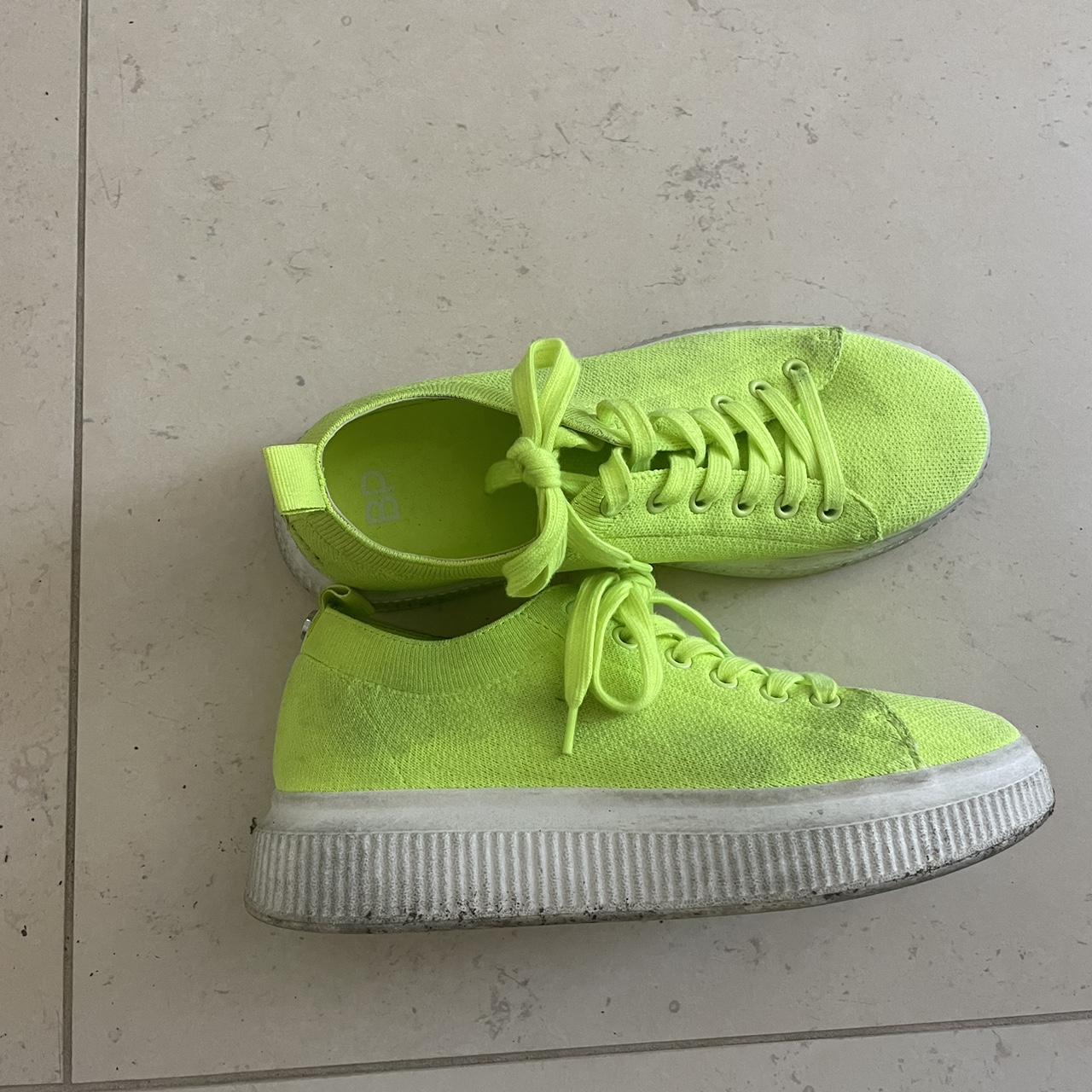 BP sonny sneaker in neon lime. Really cute platform... - Depop