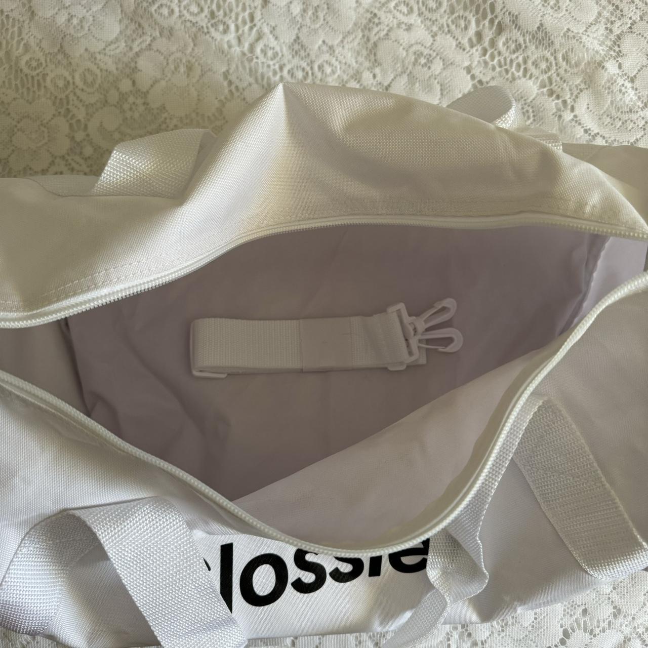 Glossier White Duffle Bag - Depop