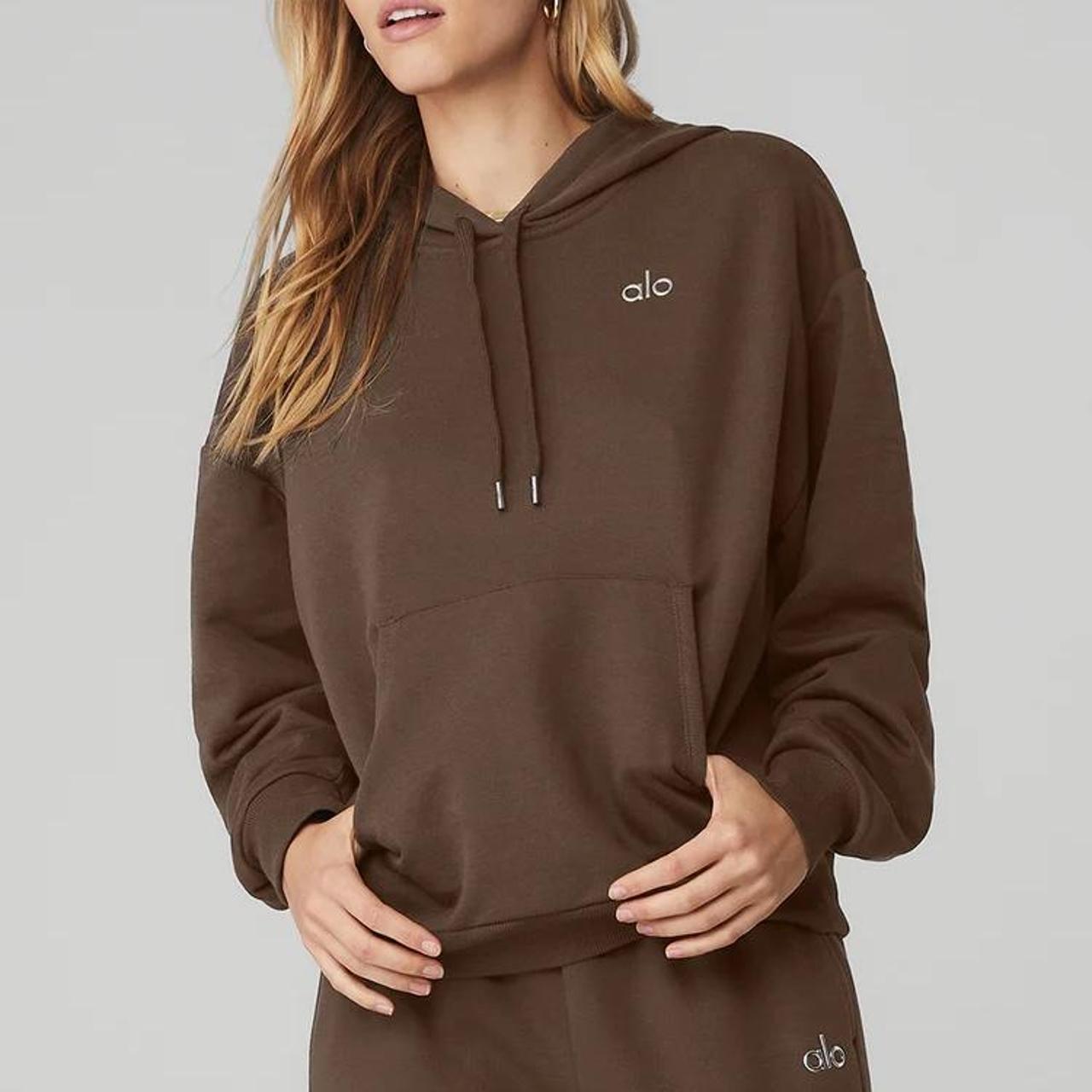 Alo Yoga Accolade Hoodie in Espresso. Great... - Depop