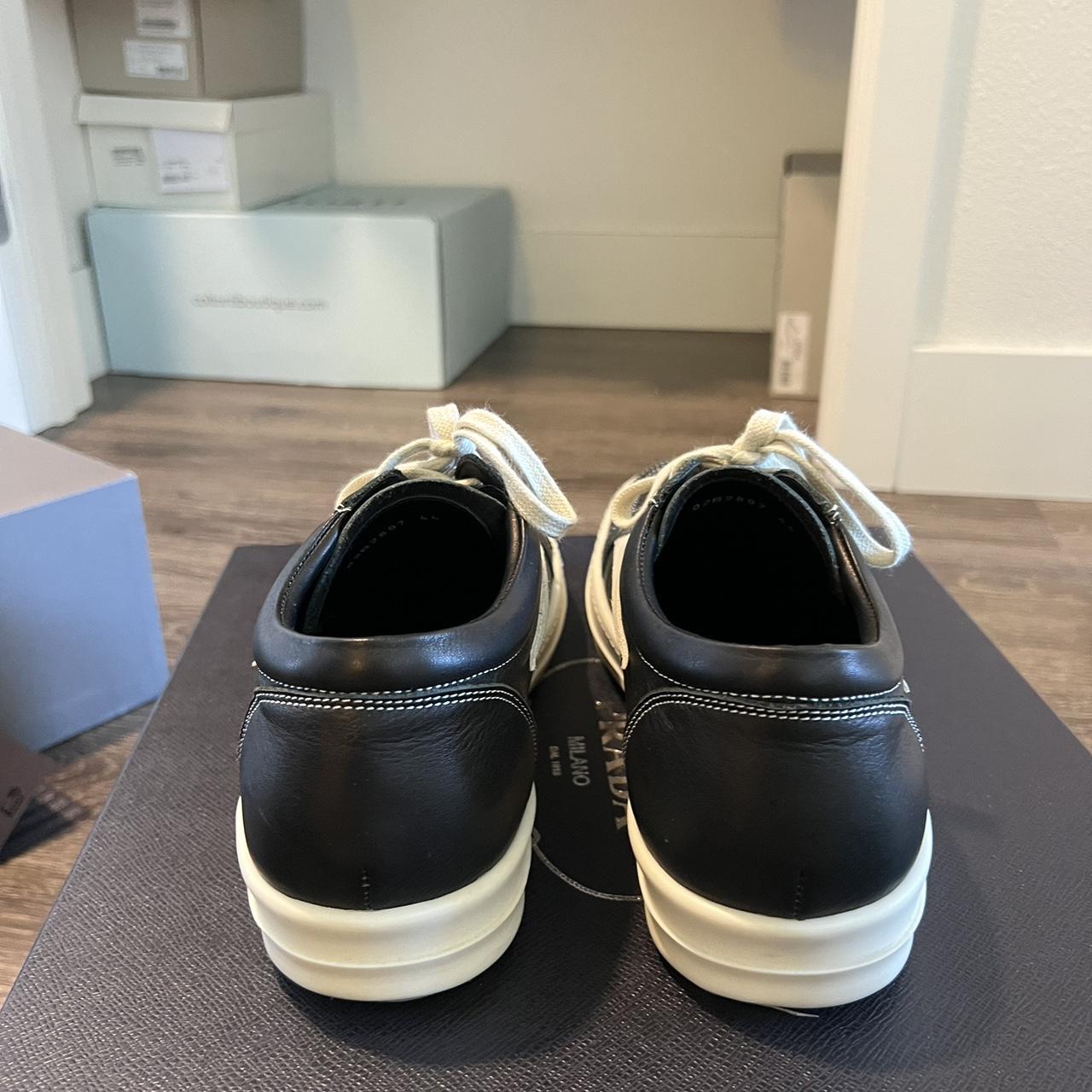 Rick Owens Vans Leather Sneaker Size:... - Depop