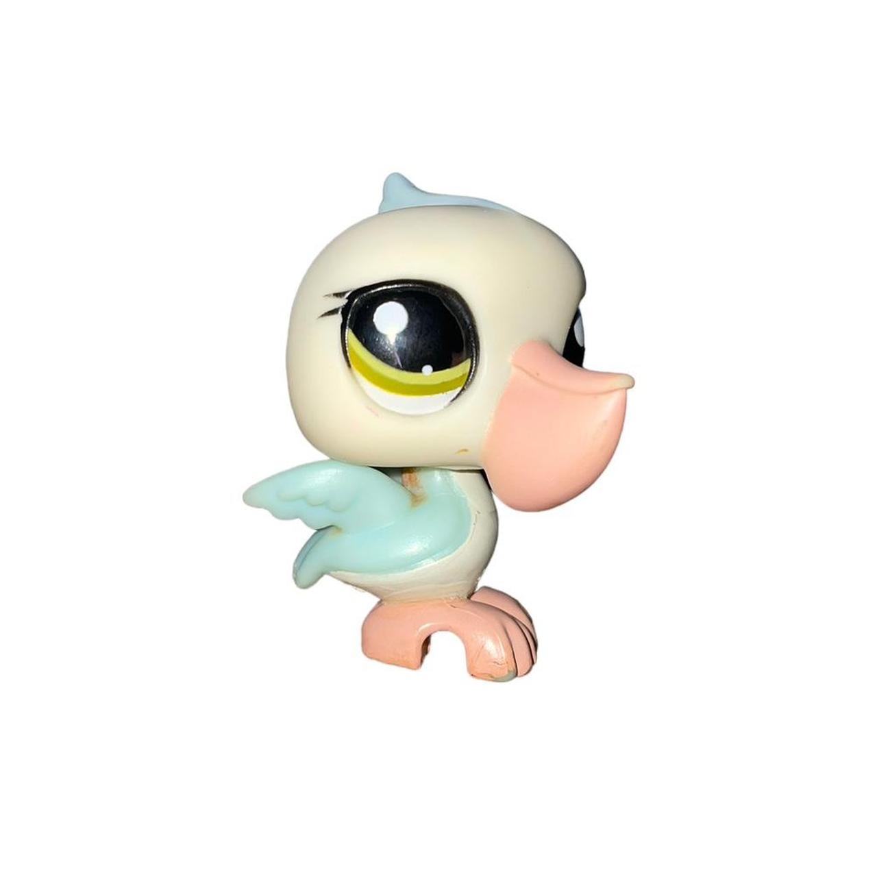 littlest pet shop # 1672 white & blue pelican with... - Depop