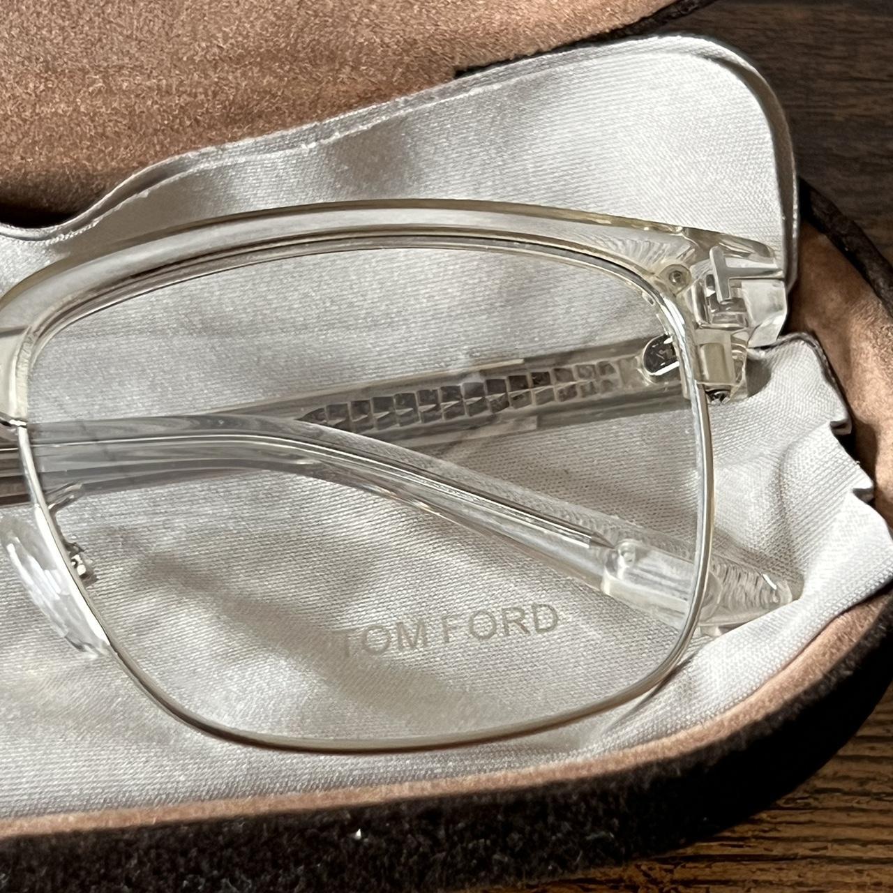 tom ford clear square frames glasses tom ford... - Depop