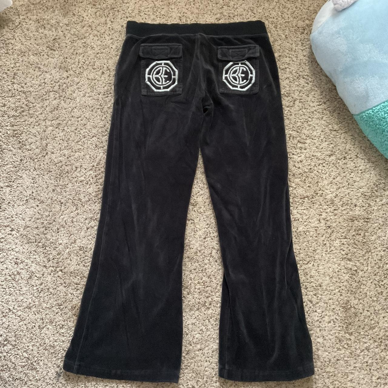 Bebe Women's Grey and Black Joggers-tracksuits | Depop