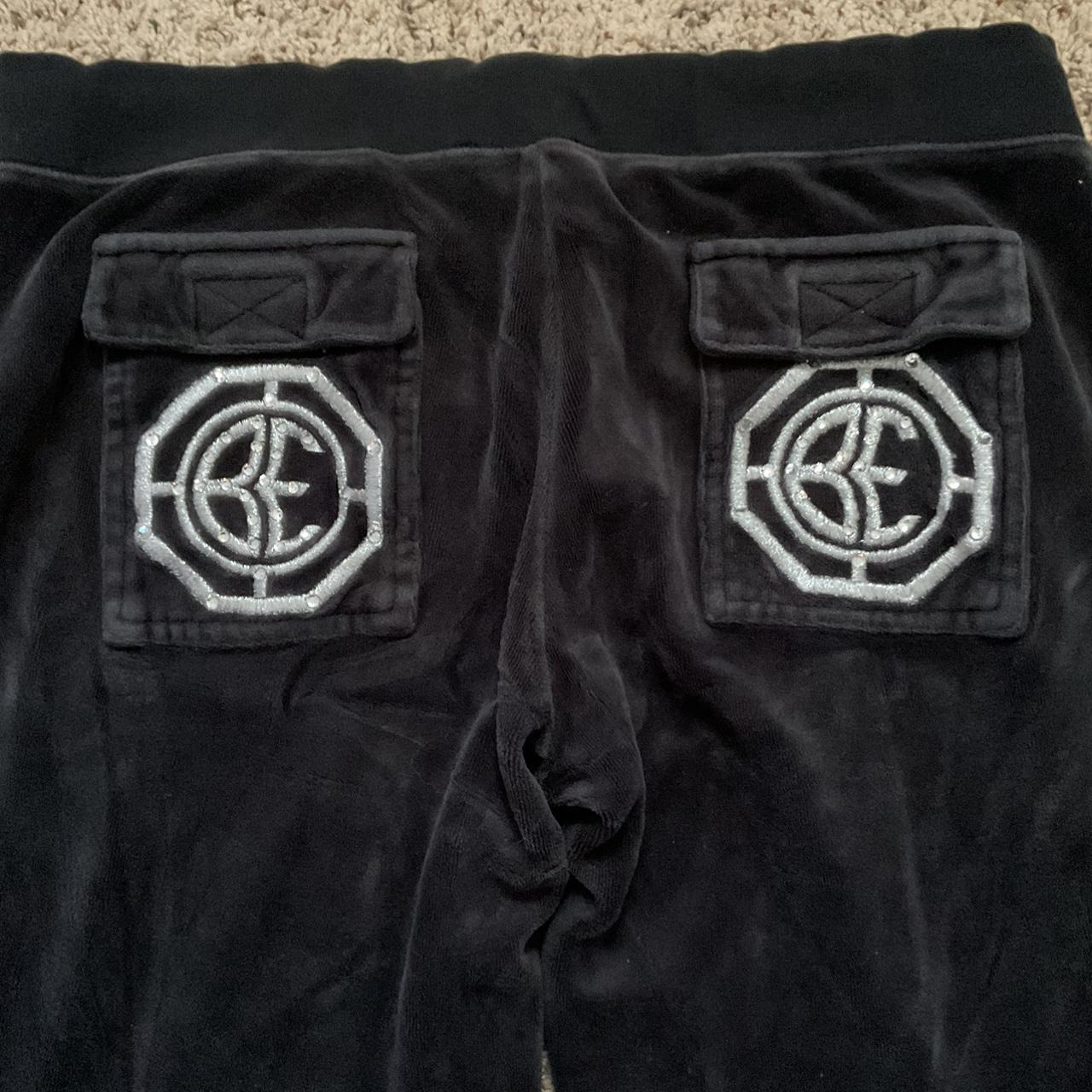 Bebe Women's Grey and Black Joggers-tracksuits | Depop