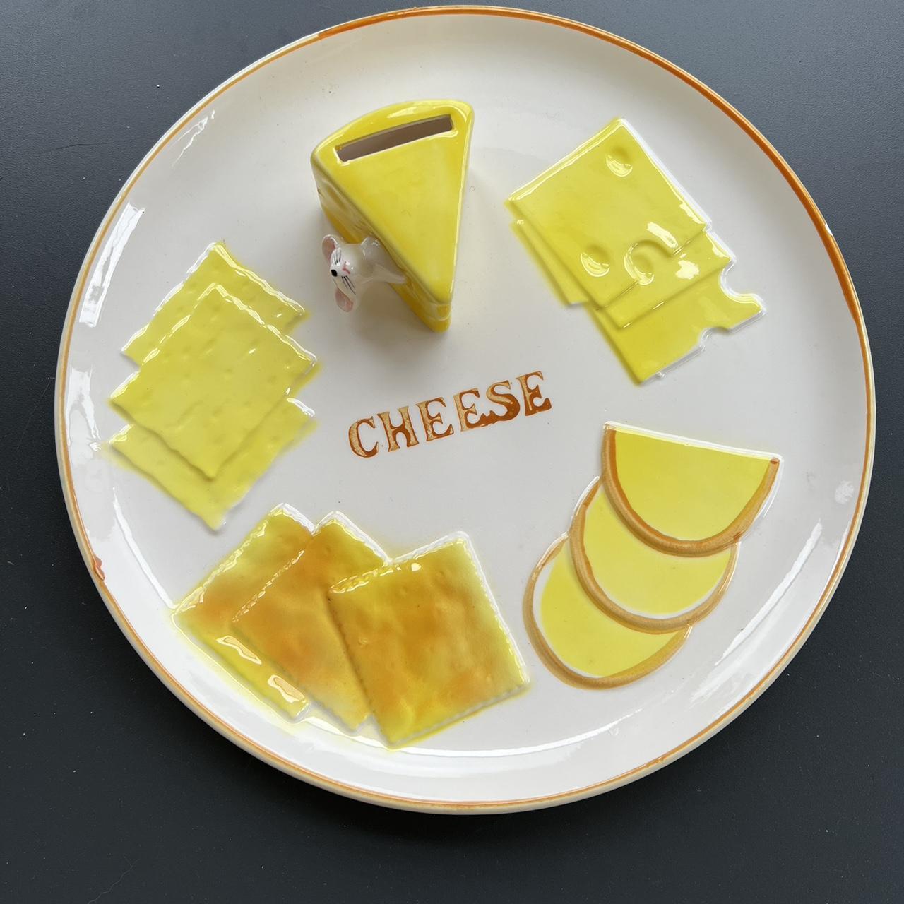 Vintage Cheese Plate #vintage #mouse #cheese - Depop