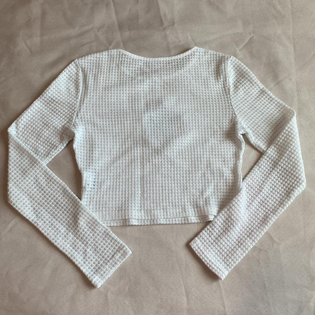 y2k acubi inspired mocha crochet waffle pattern star... - Depop