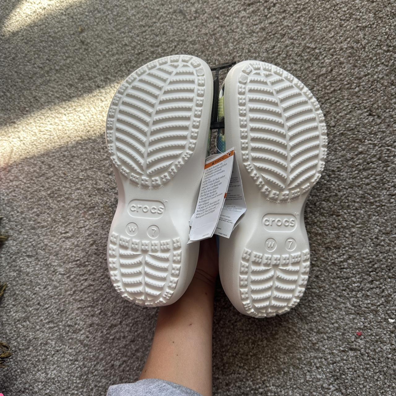 Brand new with tags tie dye platform crocs Never... - Depop