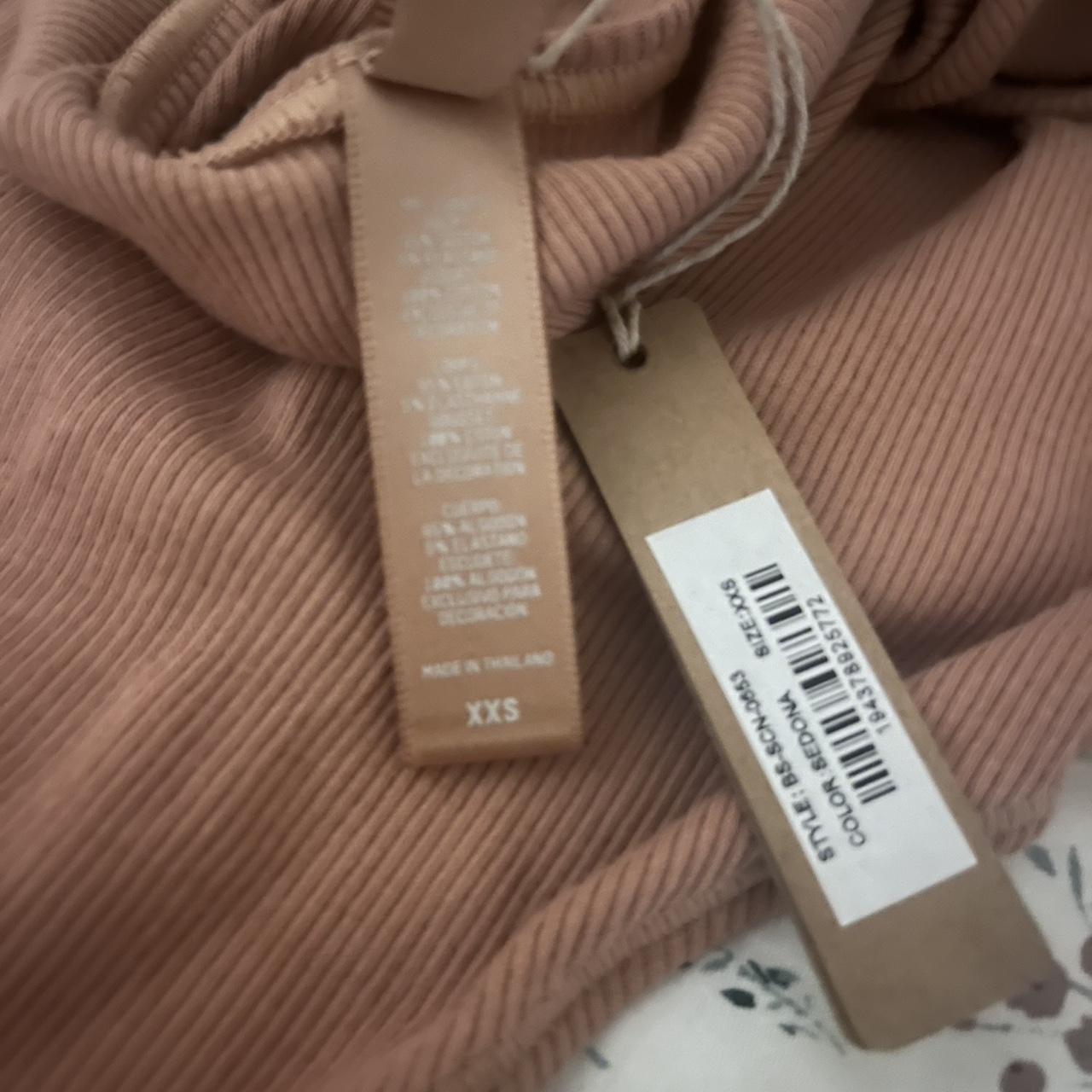 Skims cotton ribbed bodysuit Color Sedona XXS... - Depop