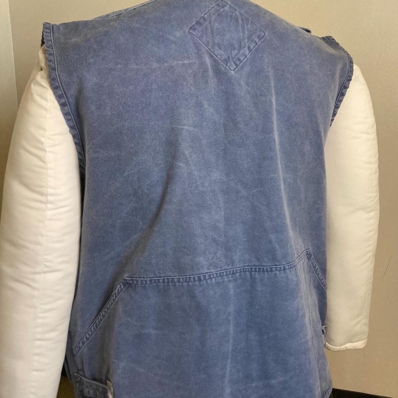 10 pocket-Blue denim utility camper vest Perfect pop... - Depop