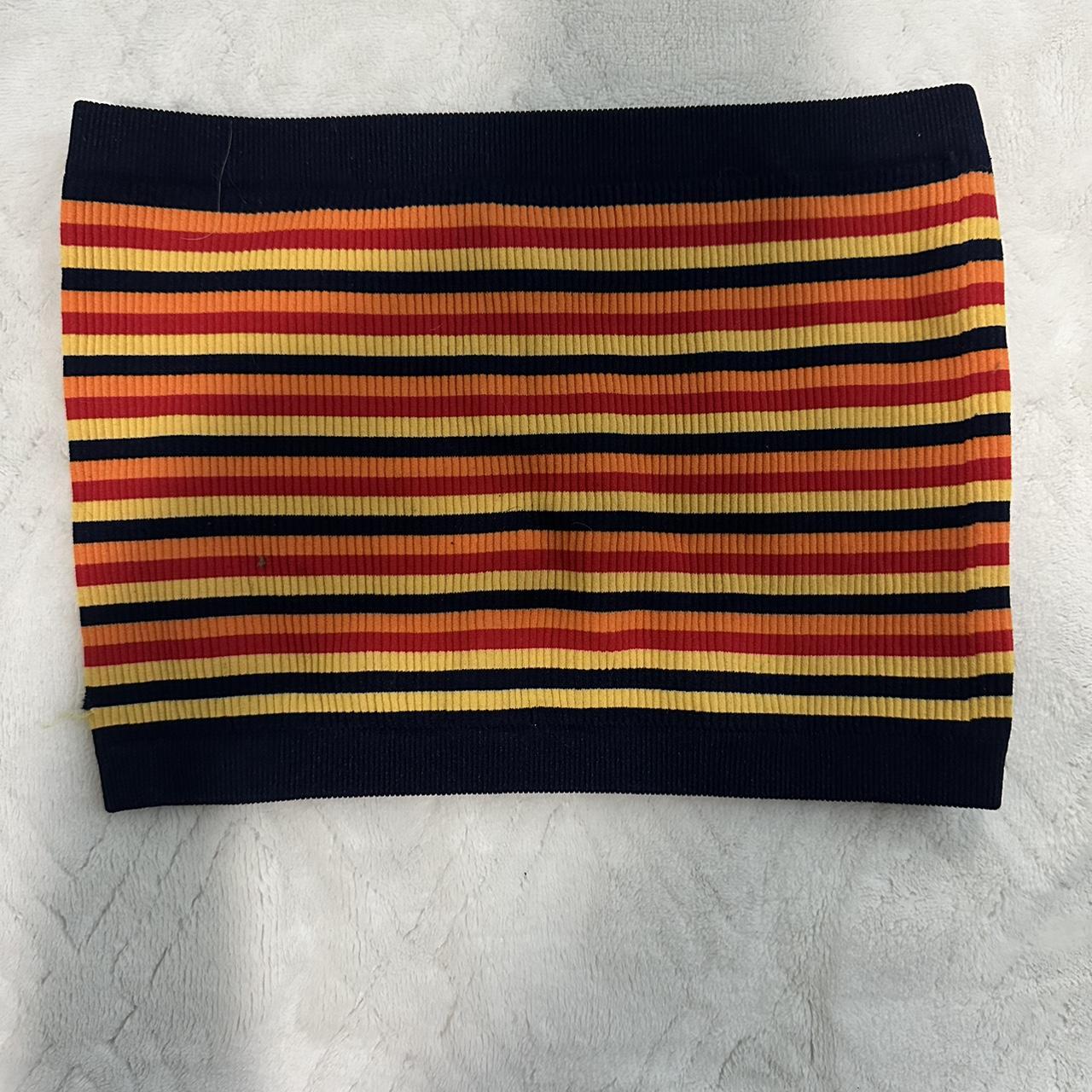 ~multi colored tube top, not used #multicolored... - Depop