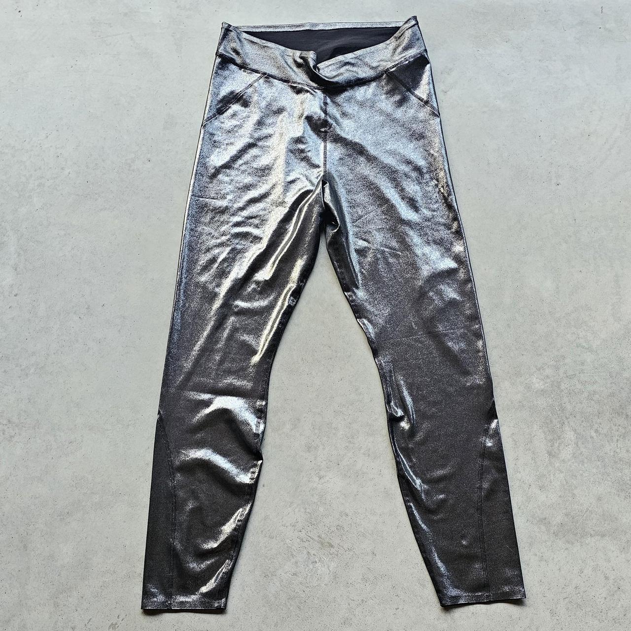 Metallic Silver Leggings by Stella McCartney x... - Depop