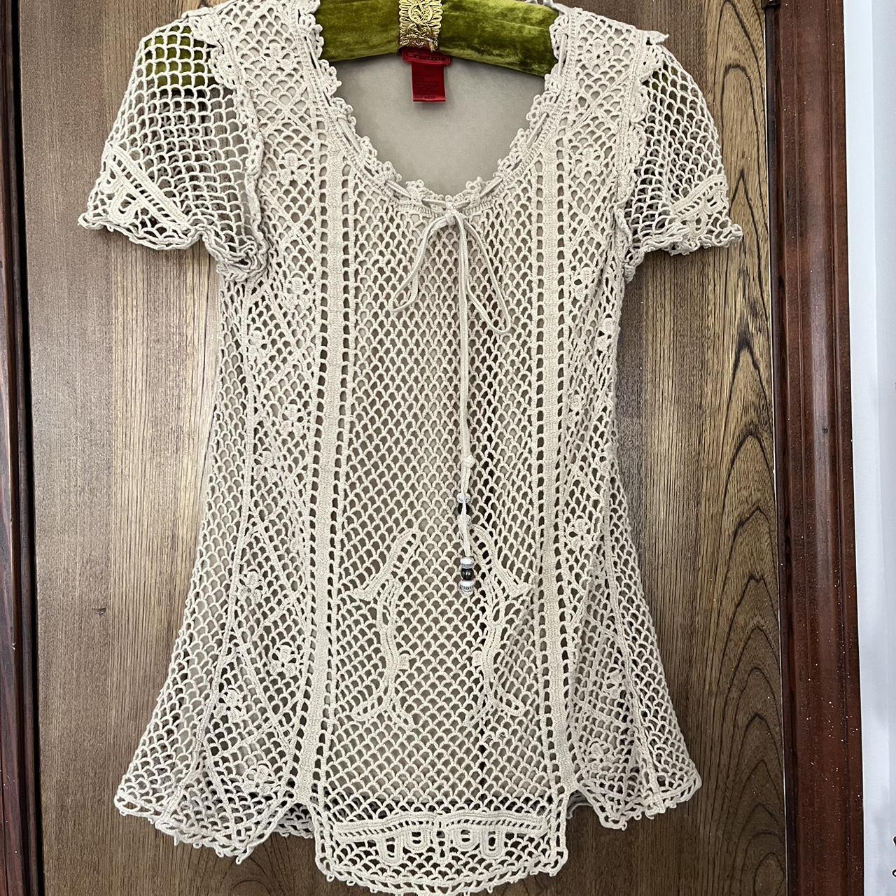 Women’s crochet long top. Size small. Super cute I... - Depop