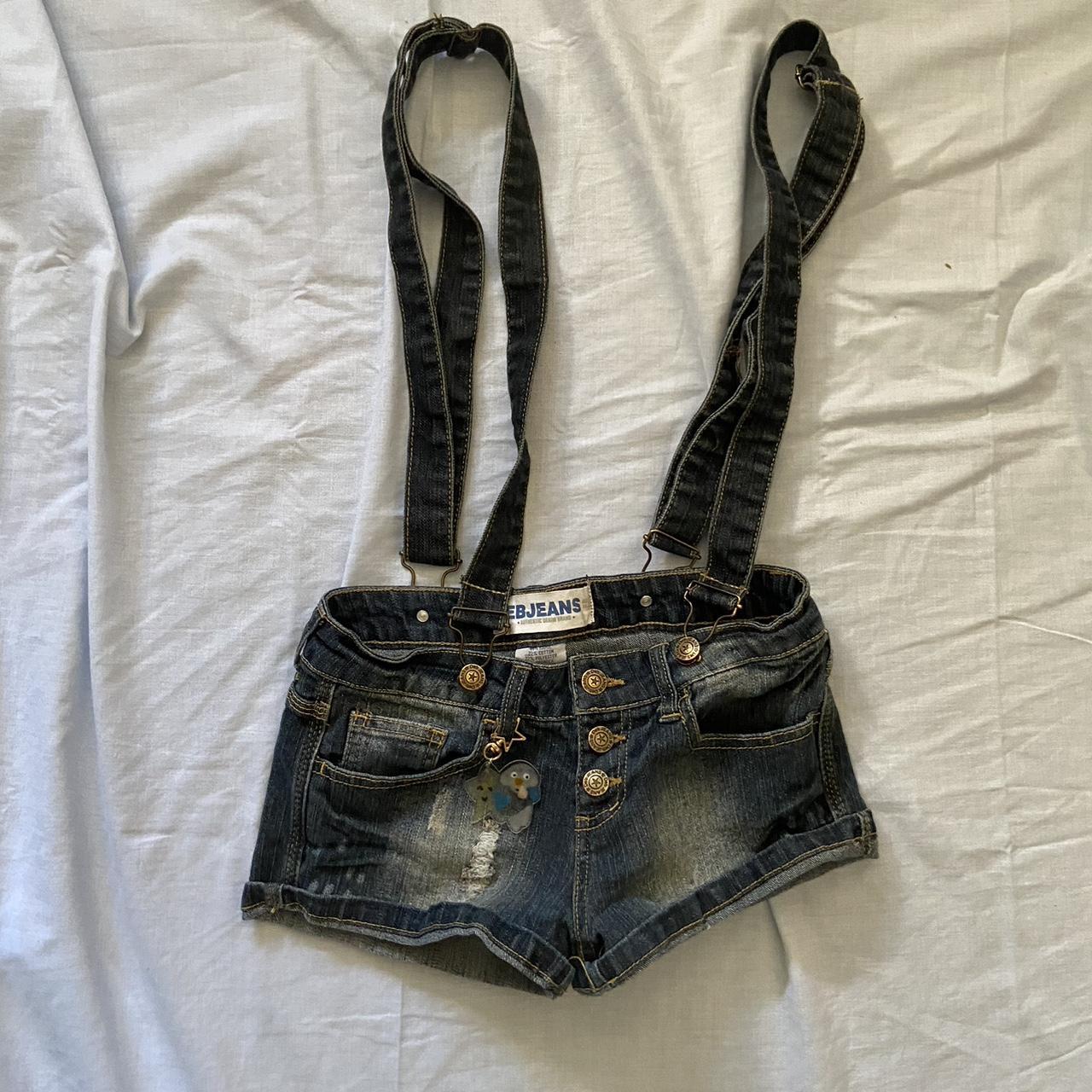 SUPER ADORABLE DEB JEANS W/ SUSPENDERS AND CHARM... - Depop